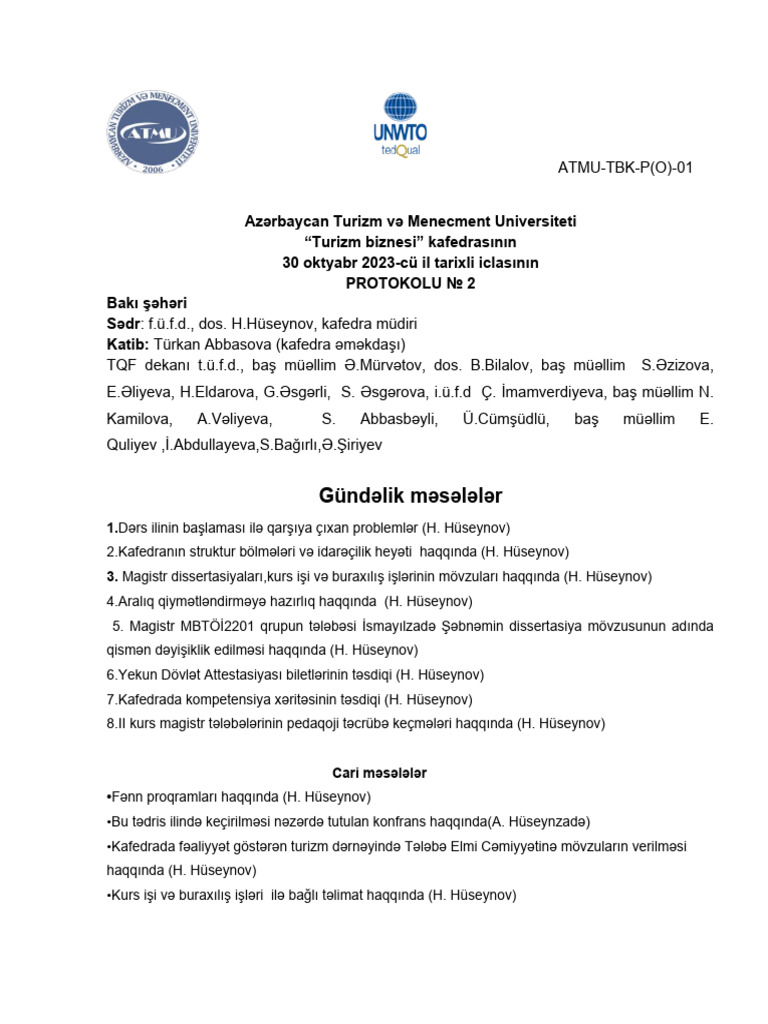 30.10.2023 Protokol | PDF