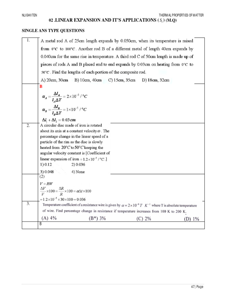 02 .Linear Expansion and It's Applications (S1) (M | PDF