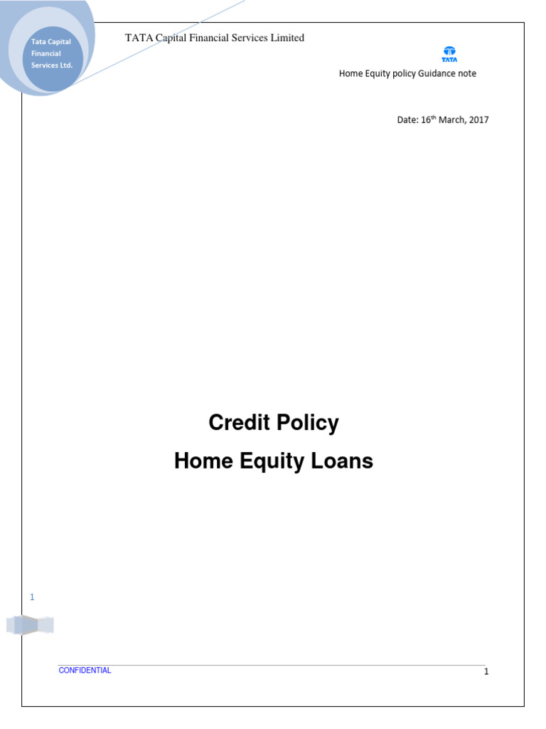 Home Equity-TCFSL-Consolidated Final Policy | PDF | Loans | Mortgages
