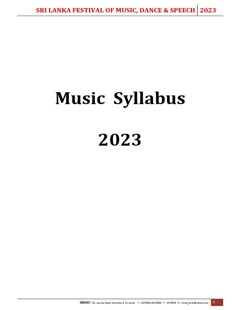 4 - Festival Music Syllabus 2023 | PDF | Musical Instruments ... 4 - Festival Music Syllabus 2023 | PDF | Musical Instruments ...
