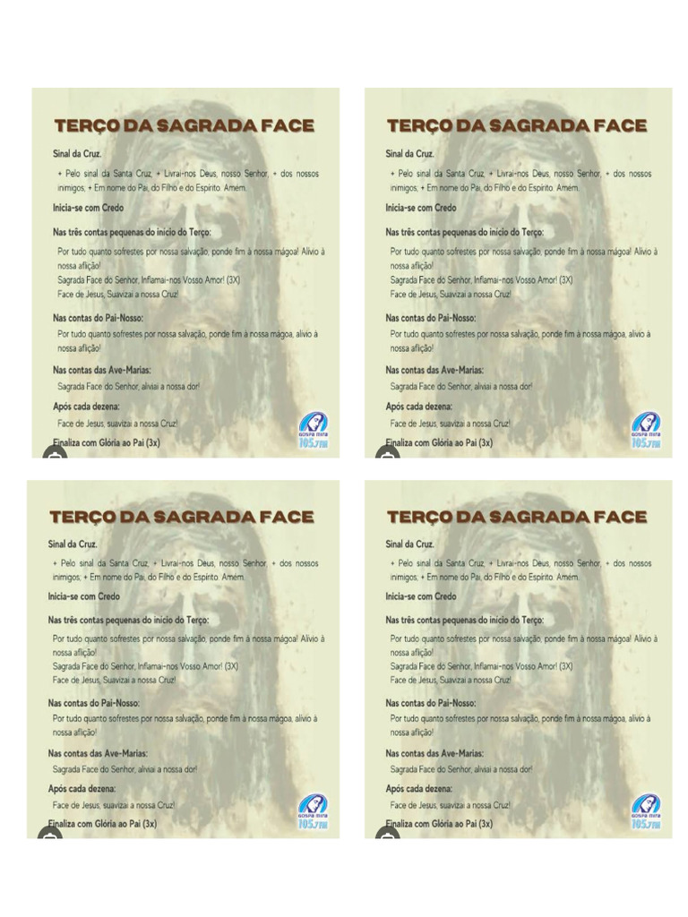 terço sagrada face - Documentos Google | PDF