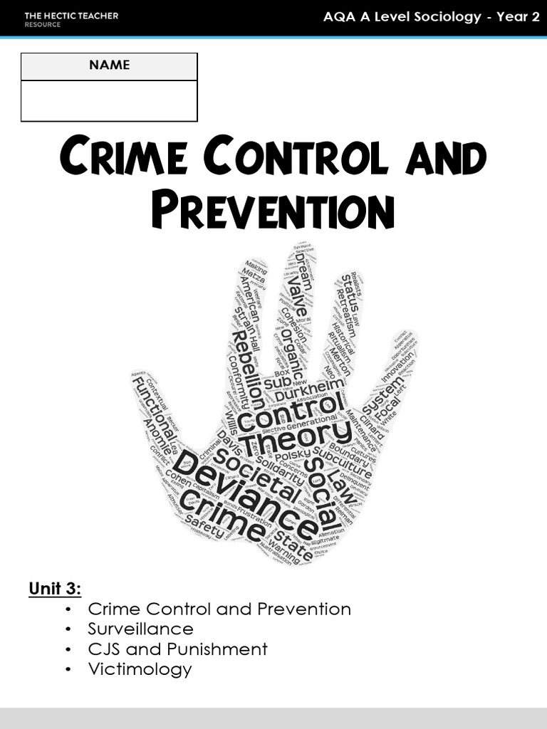 Sociology Crime Deviance | PDF | Crime Prevention | Punishments