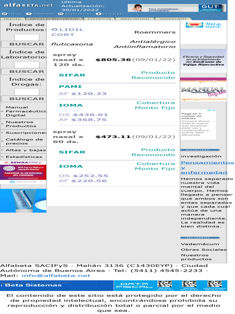 Lidil Cort Precio | PDF