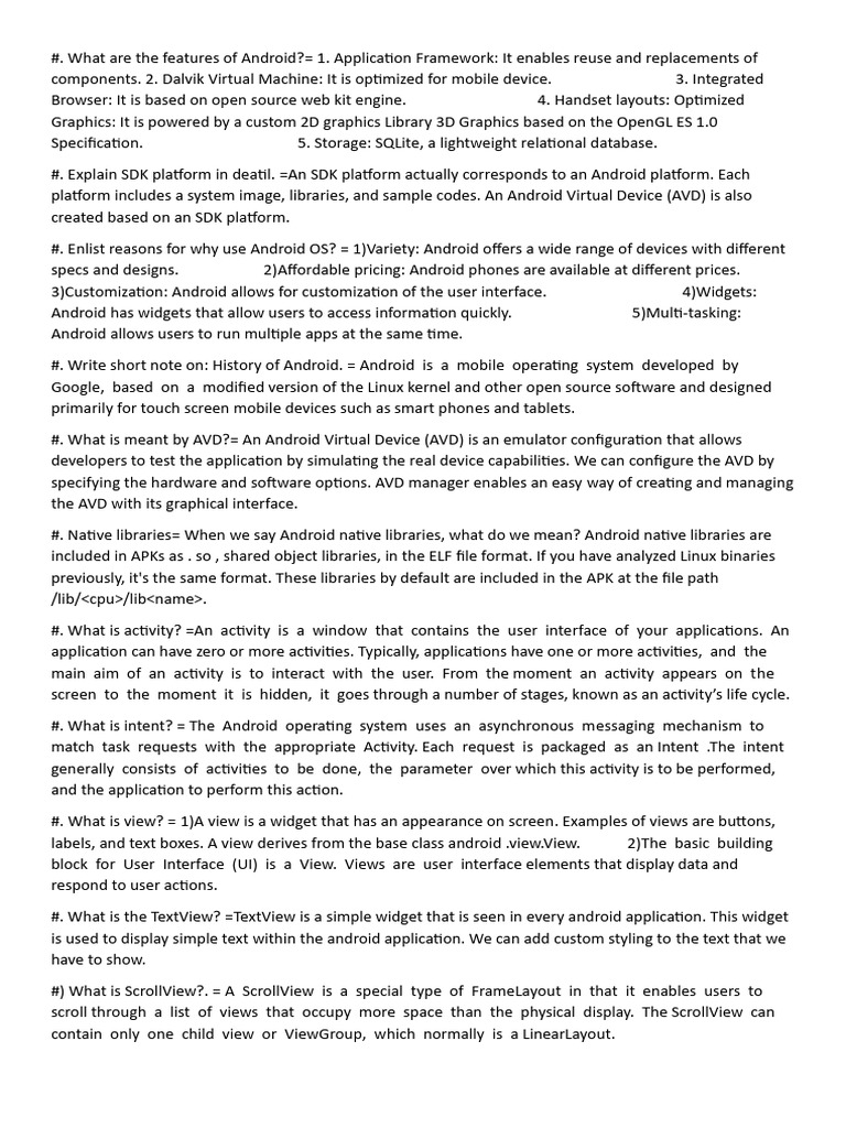 Android | Download Free PDF | Android (Operating System) | Page Layout