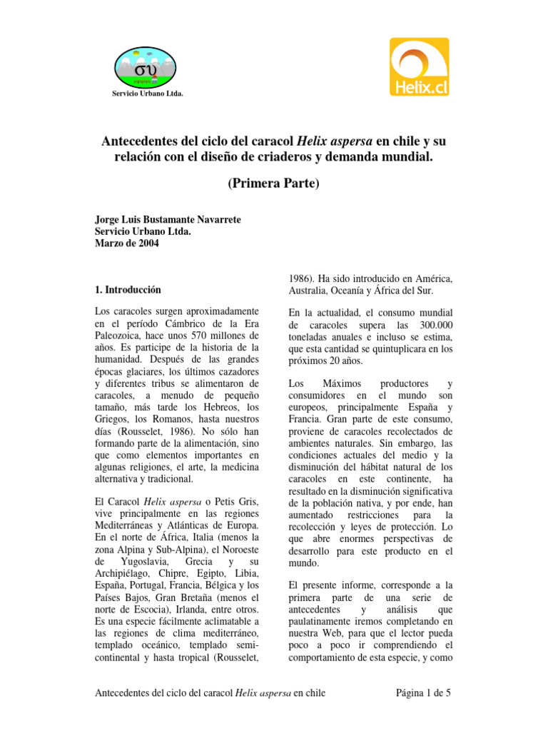 Helix Aspersa | PDF | Precipitación | Chile