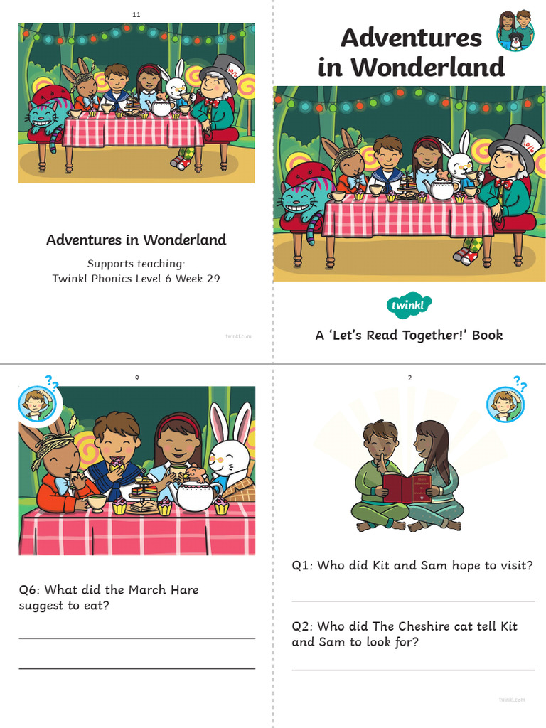 Reading Mini Book | PDF | Lewis Carroll | Alice's Adventures In Wonderland