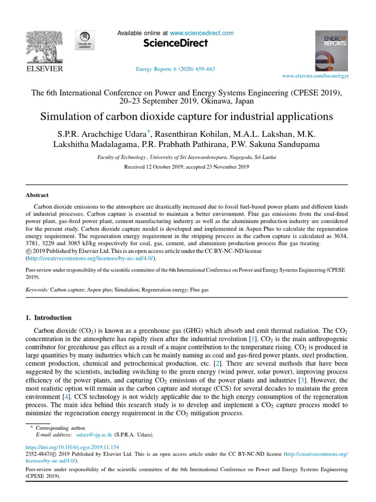 Simulation of CCS (MEA Absorption) Using Aspen Plus (Good) - 2019 | PDF ...
