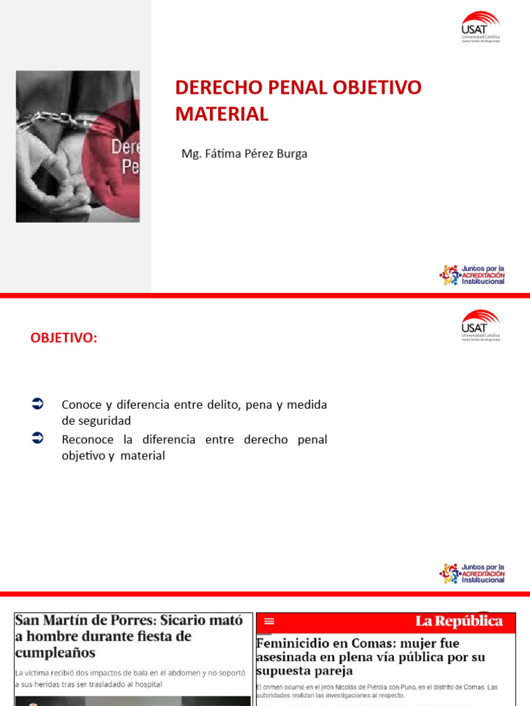 Derecho Penal Objetivo Material | PDF | Castigos | Derecho penal