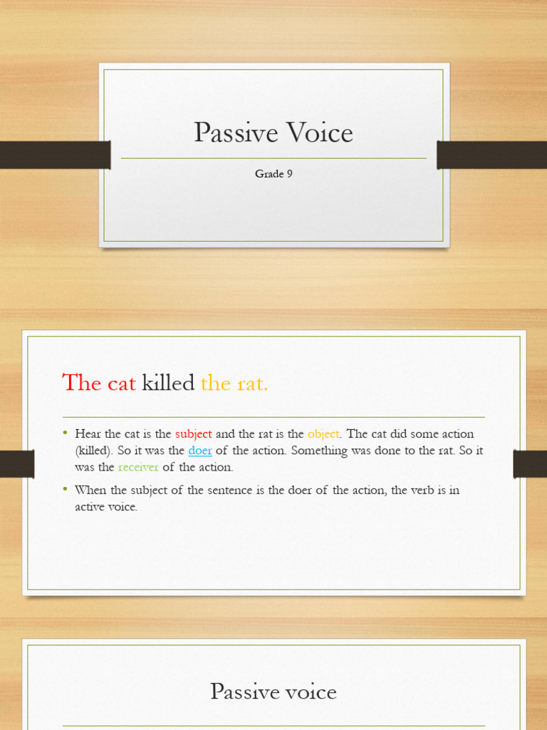 9grade Unit 5 Passive Voice | PDF