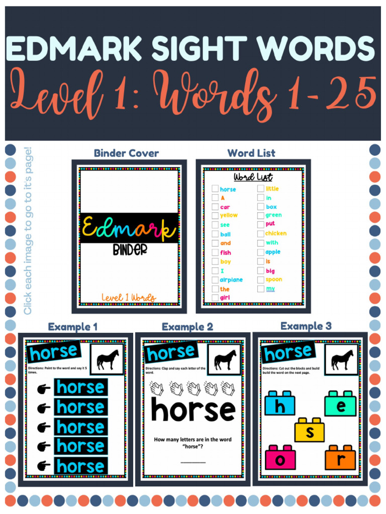 SightwordPracticeEdmarkLevel1SET1 1 | PDF | Computer Keyboard | Design