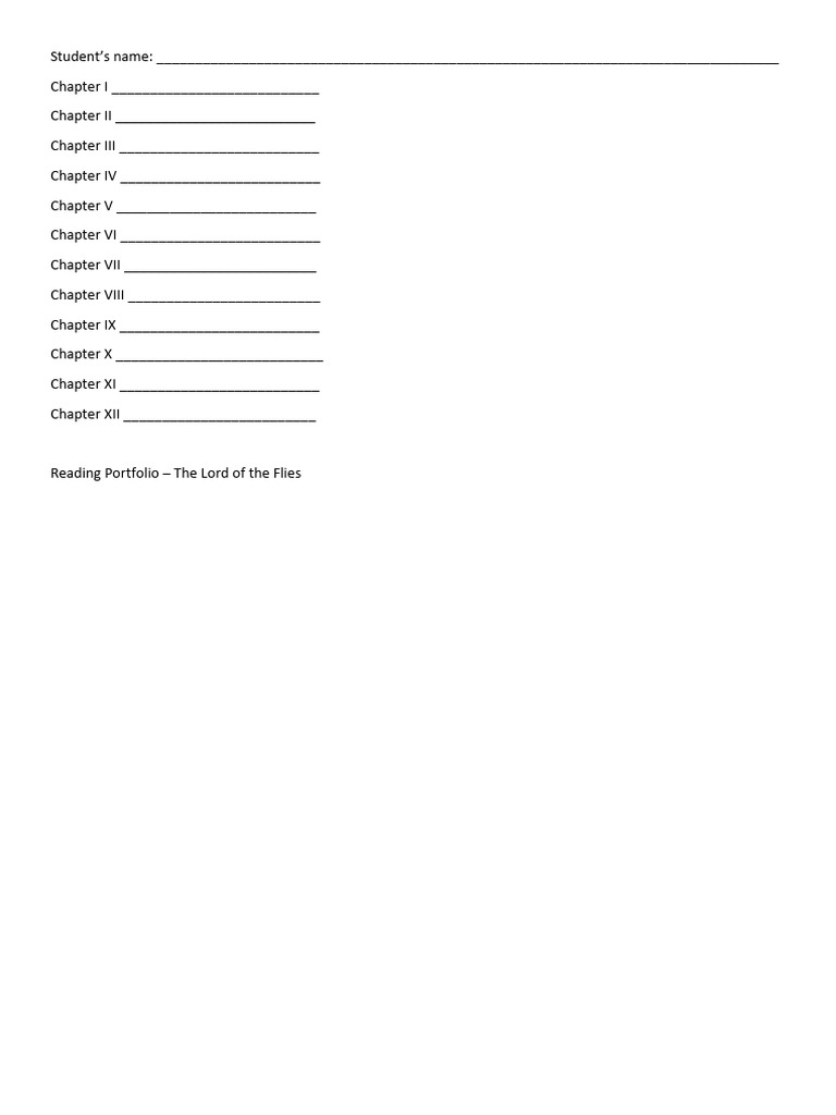 Reading lord of the flies activities (students) | PDF