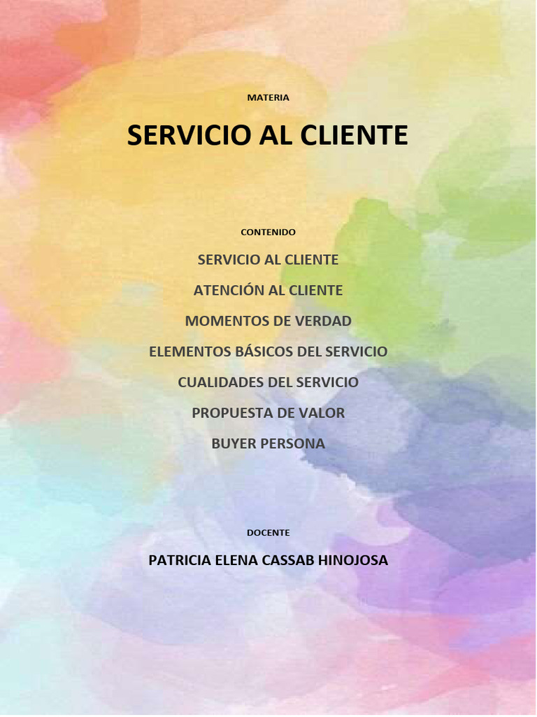 02 Texto - Fundamentos Servicio Al Cliente | PDF | Business | Cliente