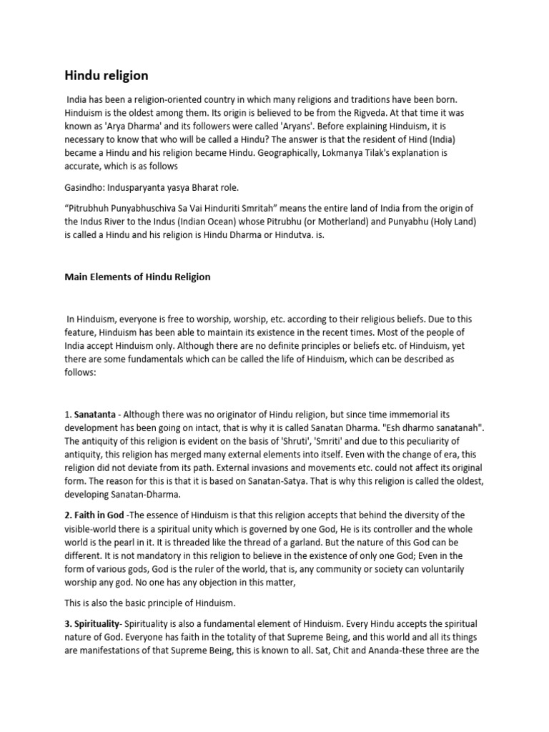 Key Principles of Hinduism Explained | PDF | Moksha | Karma