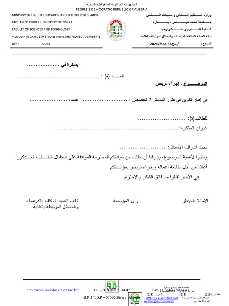 Contrat - Stage M2 | PDF