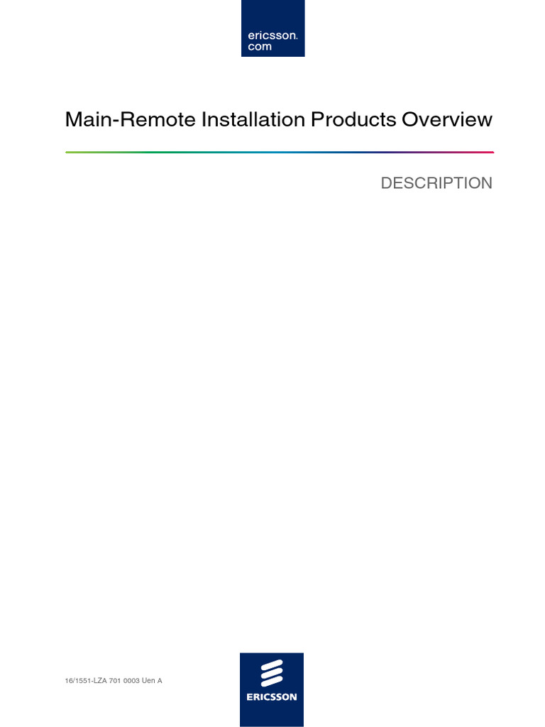 Main-Remote Installation Products Overview (2009) | PDF | Power Supply ...