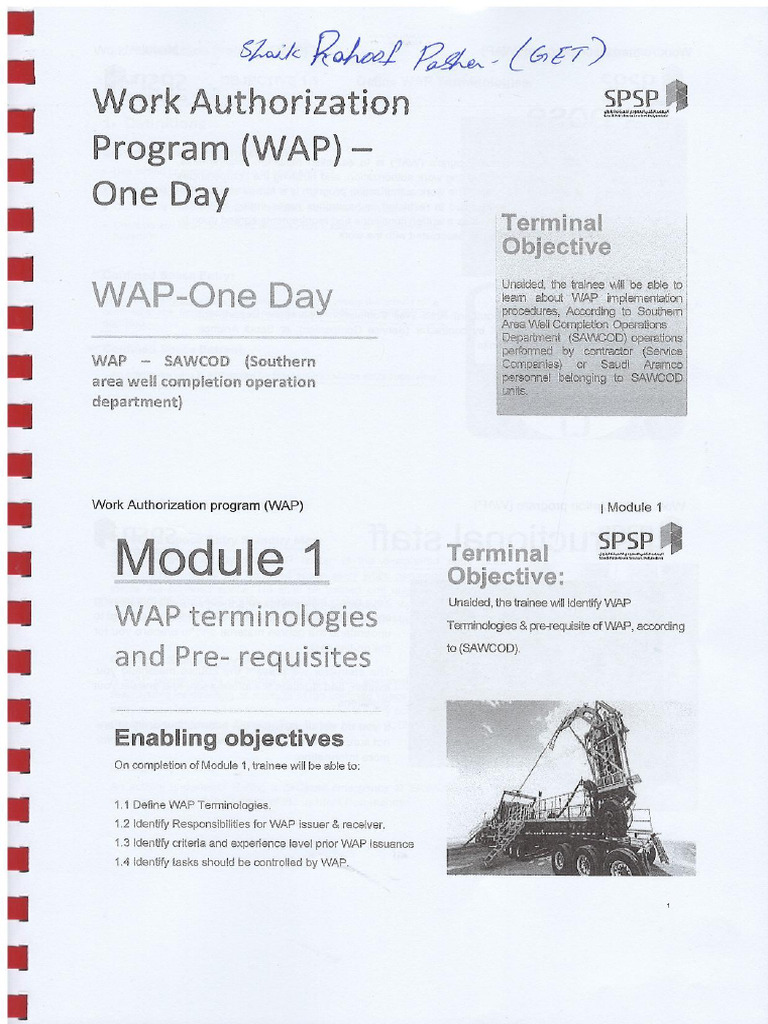 SPSP WAP Material | PDF