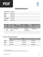 Punch List Form | PDF