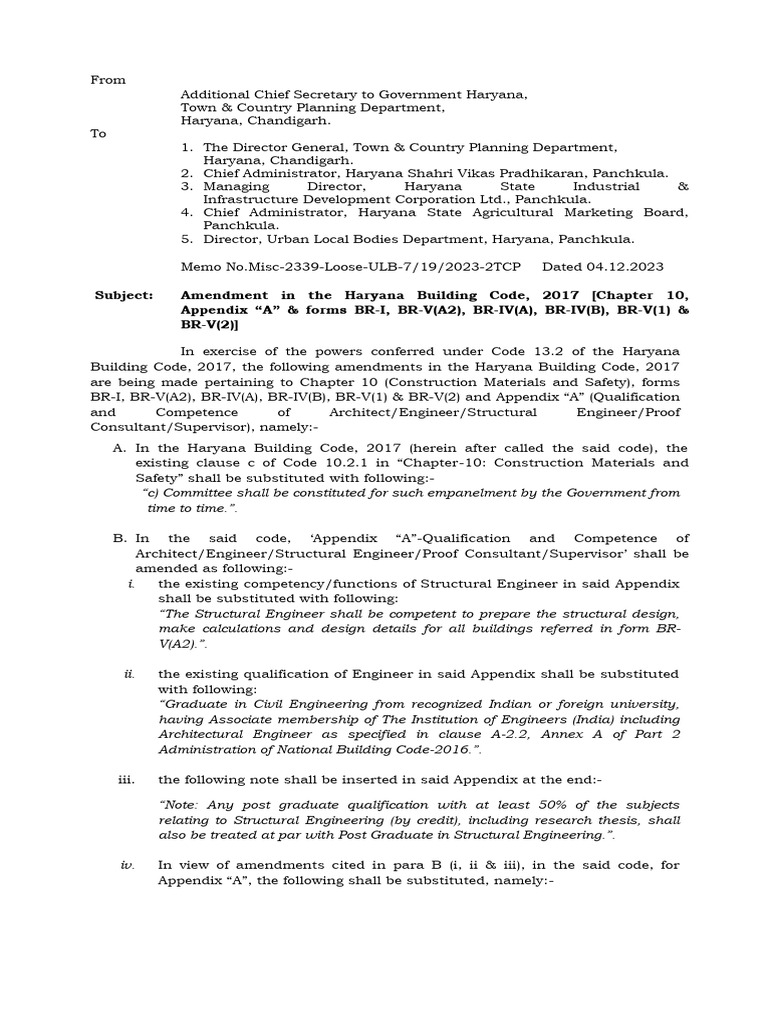 Final Amendment of HBC DD 04.12.2023 | PDF | Architect | Engineer