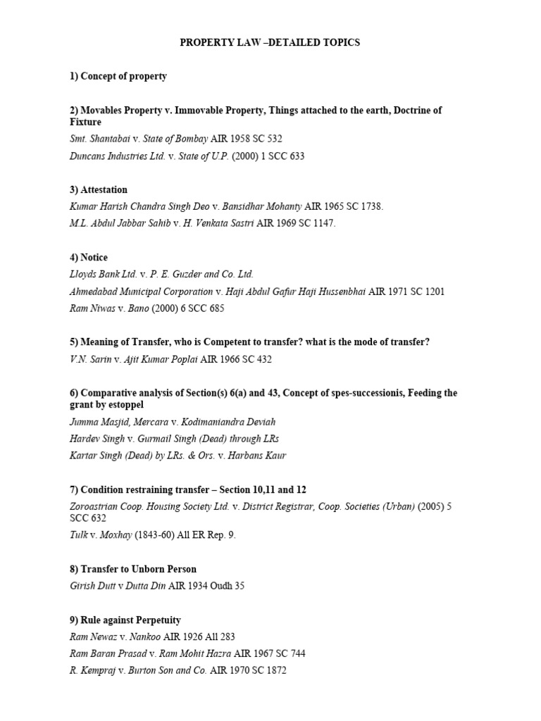 Tpa Notes Part 1 Pdf Property Lease