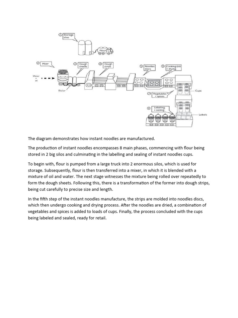 Instant Noodles Manufacturing Process | PDF