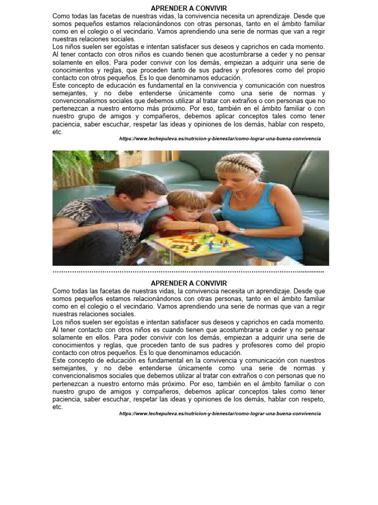 Aprender A Convivir Pdf Aprendizaje Modificación De Comportamiento