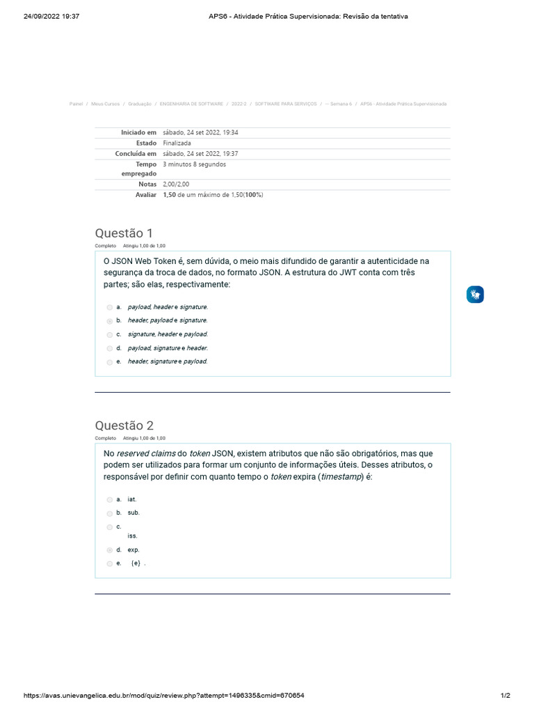 Revisão APS6: Engenharia de Software | PDF | Informática | Tecnologia ...