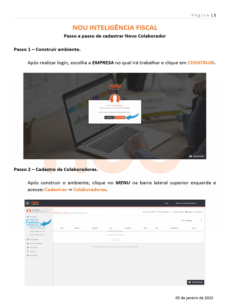 01 Nou Base de Conhecimento Cadastro de Colaborador | PDF | Informática | Programas