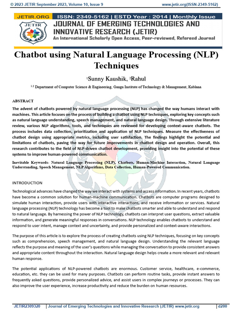 JETIR2309320 | PDF | Mobile App | Cloud Computing