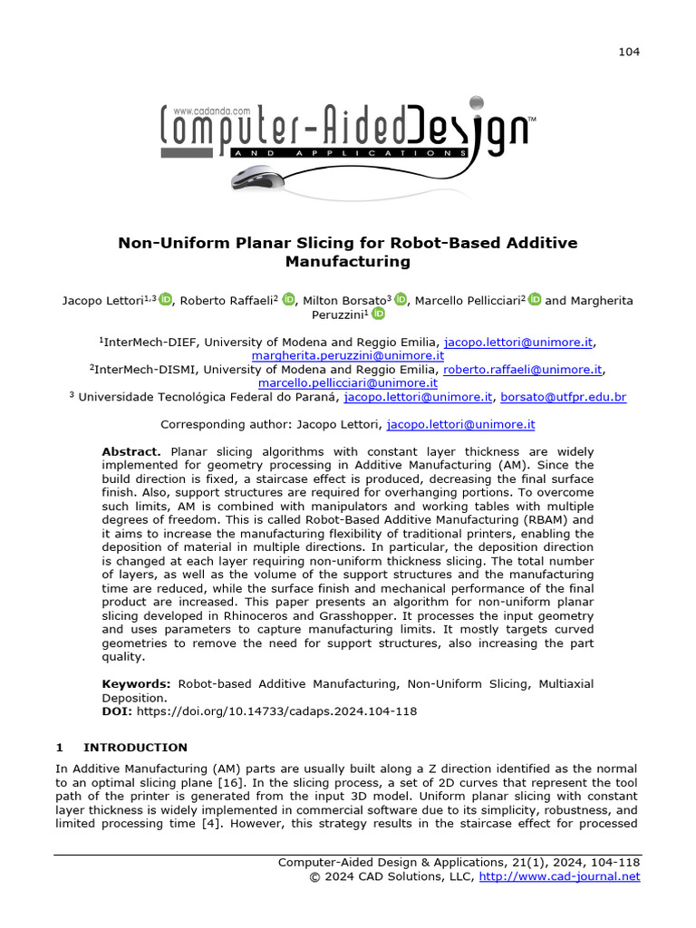 Cad 21 (1) 2024 104-118 | PDF | Computer Aided Design | Sphere