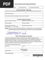 Canada Direct Deposit Enrollment Form | PDF | Taxes | Government Finances