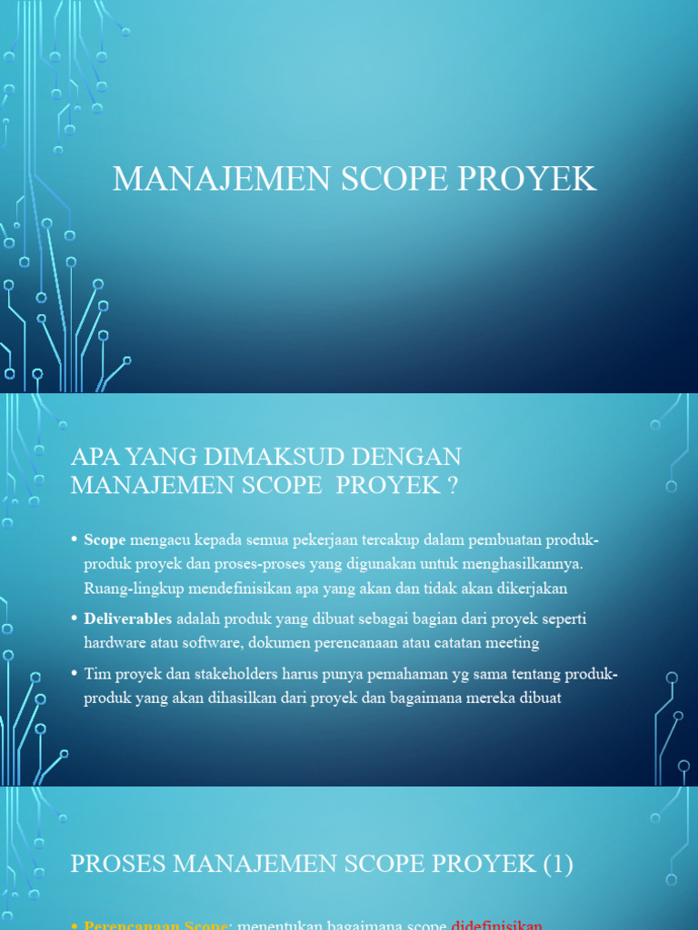 Manajemen Scope Proyek | PDF