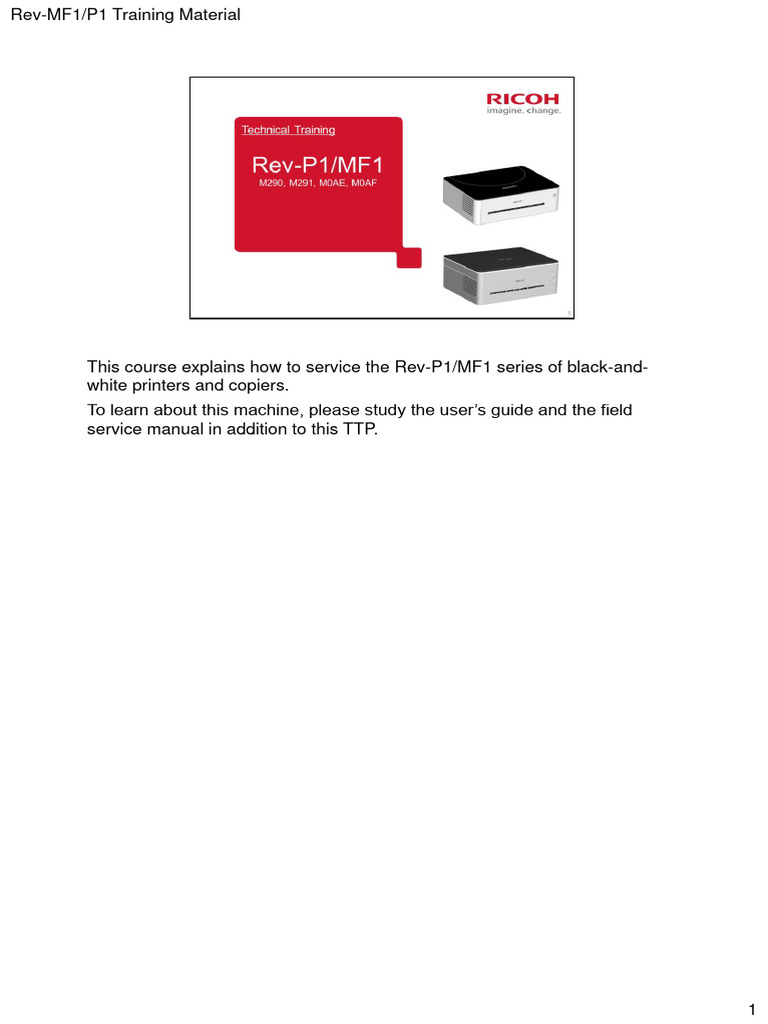 Ricoh SP 150 Series Technical Training Manual | PDF | 64 Bit Computing | Printer (Computing)