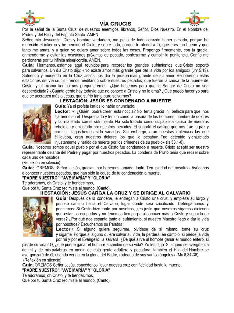 Anexo 2 - Vía Crucis - Rezo 2024 Oficial | PDF | Cristo (título) | Jesús