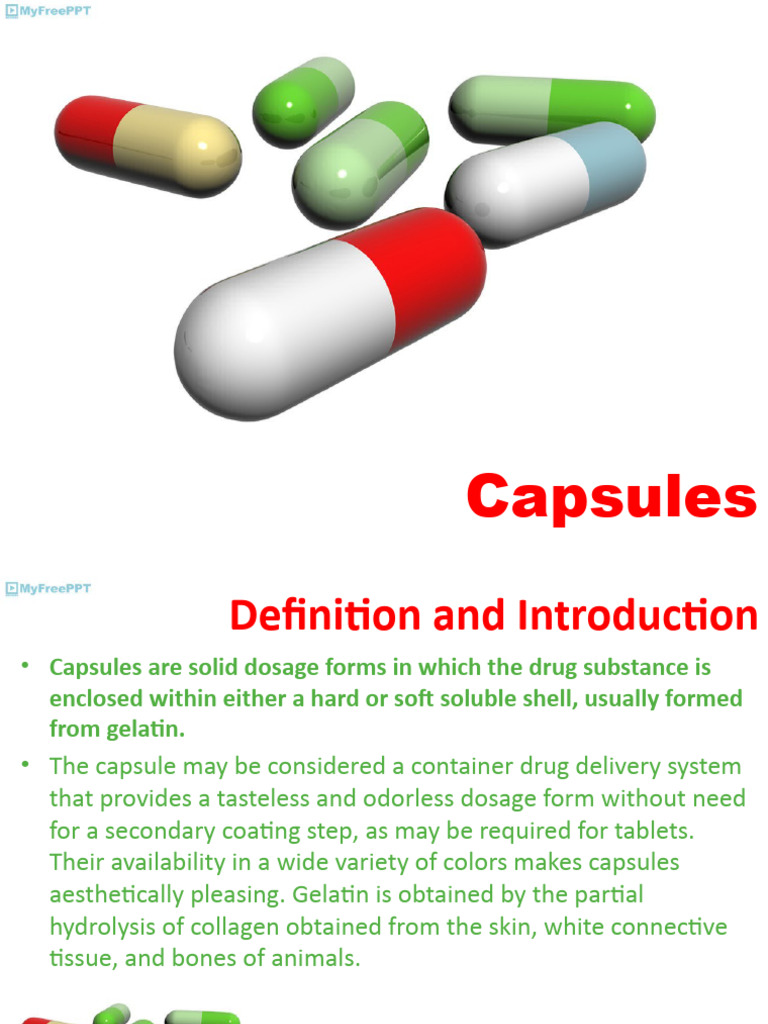 Capsules | PDF | Tablet (Pharmacy) | Pharmaceutical Formulation