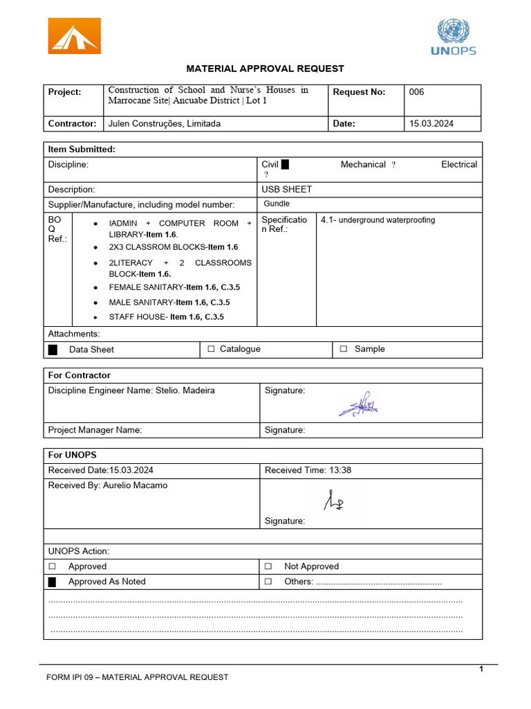 Civ-S-006 - USB Sheet | PDF | Engineering