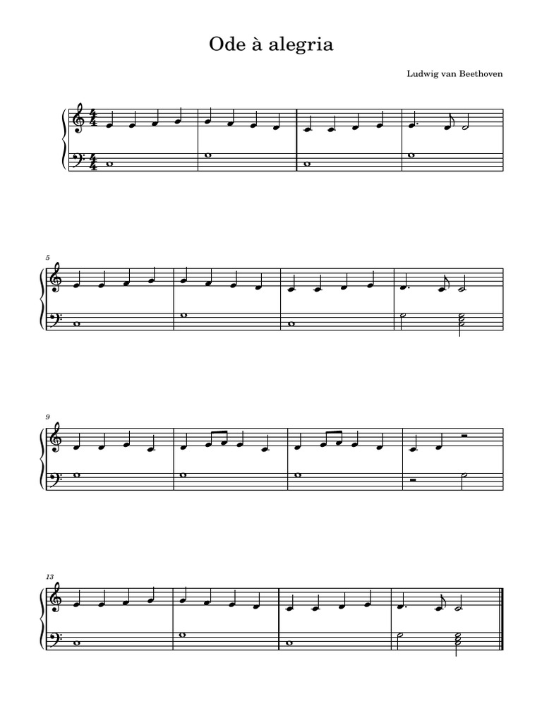 Ode À Alegria - Iniciantes | PDF