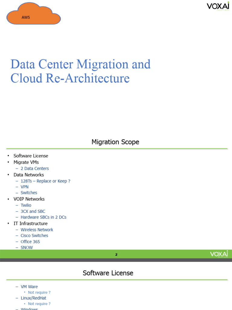DC Migration and Cloud ReArchitecture V2 | PDF | Cloud Computing | Virtual Machine