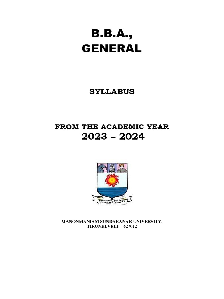 BBA Syllabus 2023-2024 | PDF | Demand | Monopoly