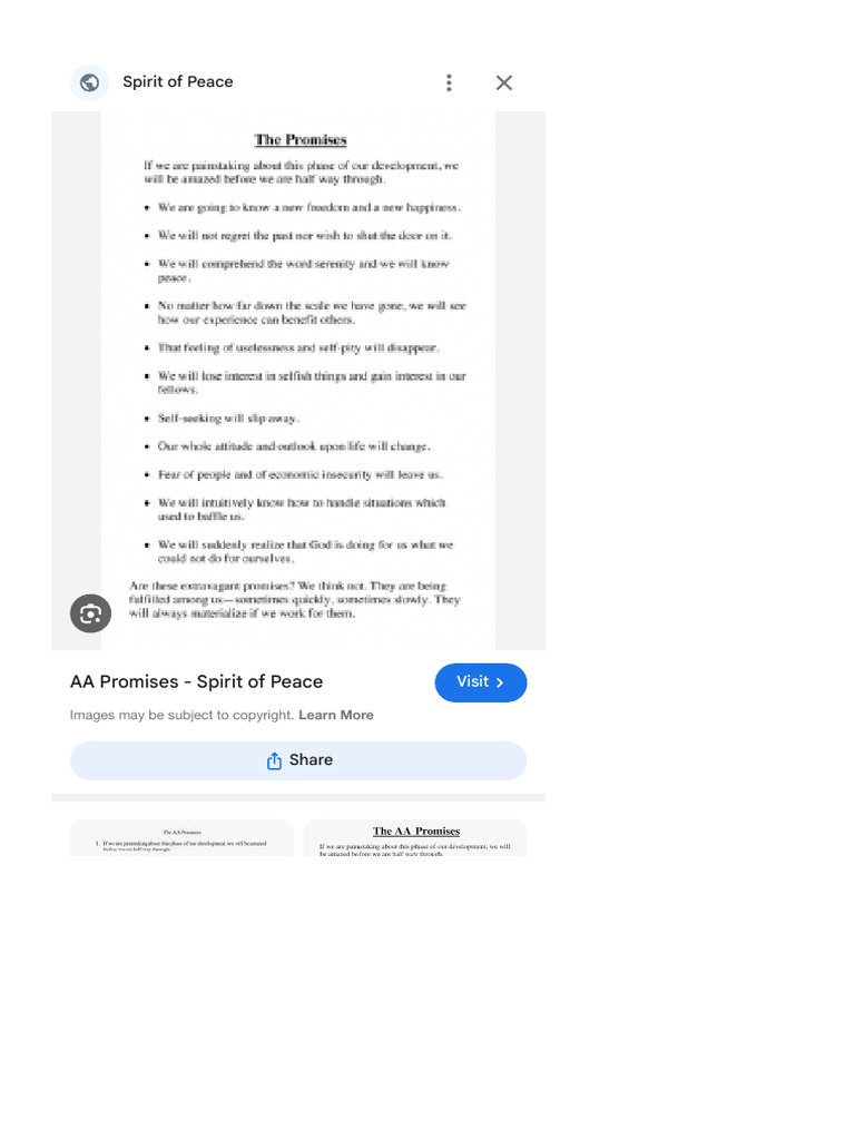 Aa Promises Printable - Google Search | PDF