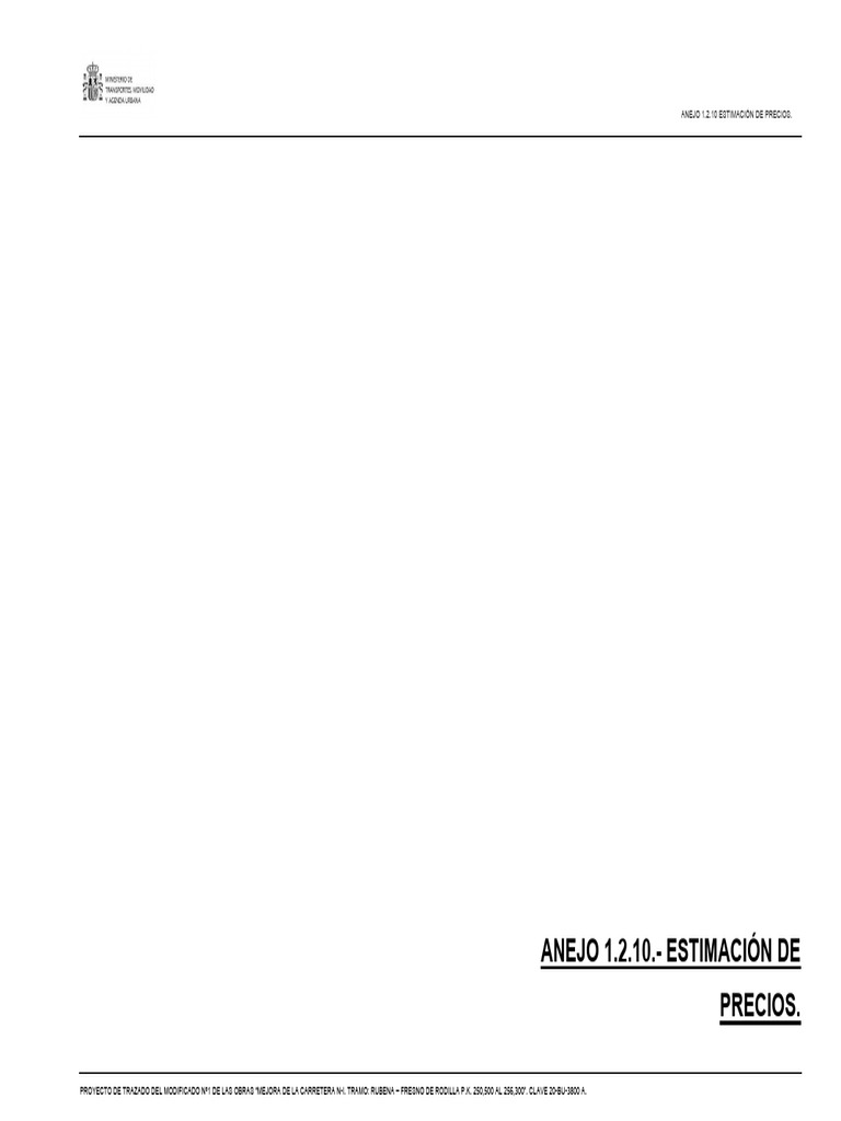 Anejo 1.2.10 Estimacion de Precios | PDF | Infraestructura peatonal | Pisos