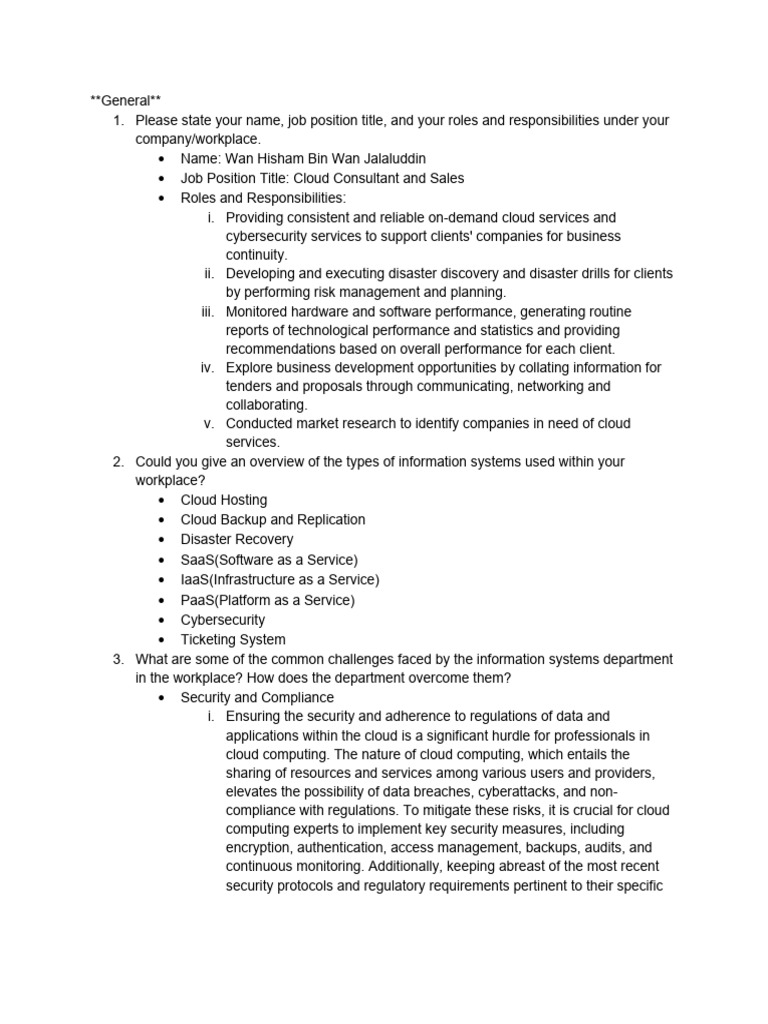 Interview Questions 2 | PDF | Cloud Computing | Security