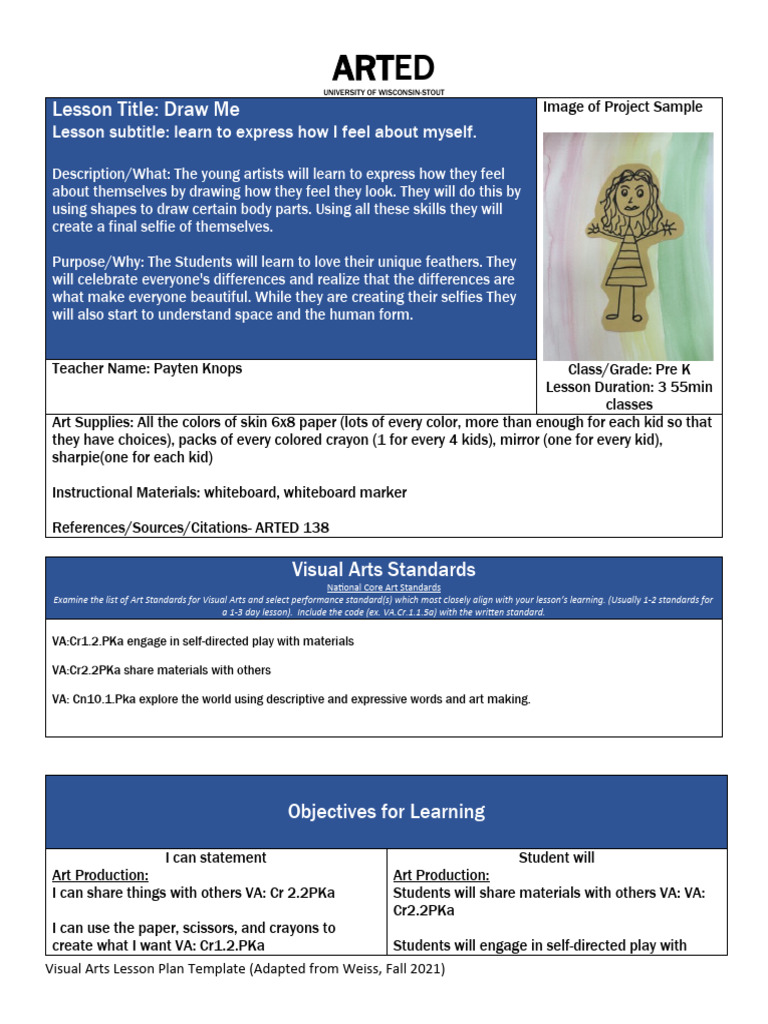 pre k lesson plan | PDF | Lesson Plan | Rubric (Academic)