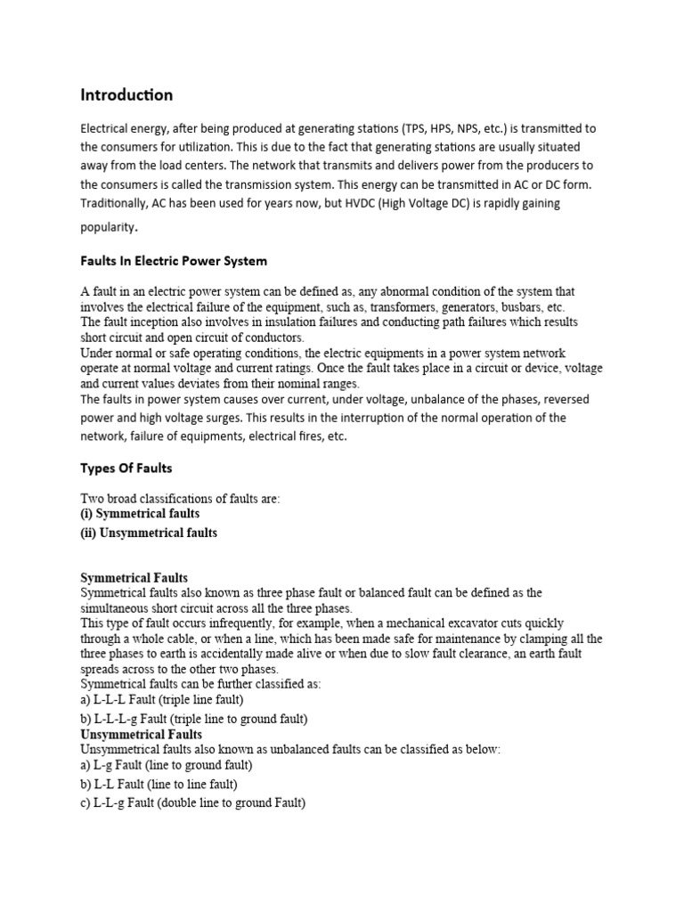 Report Mini Project Pdf High Voltage Direct Current Electric Power System