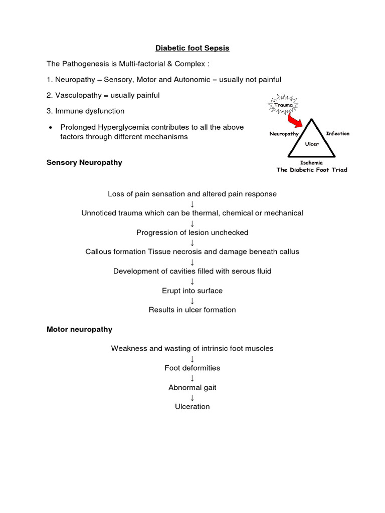 Diabetic Foot Sepsis | Download Free PDF | Toe | Sepsis
