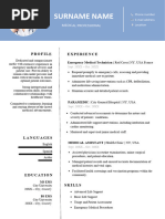 TransCelerate Abbreviated CV Template | PDF | Health Care | Medicine