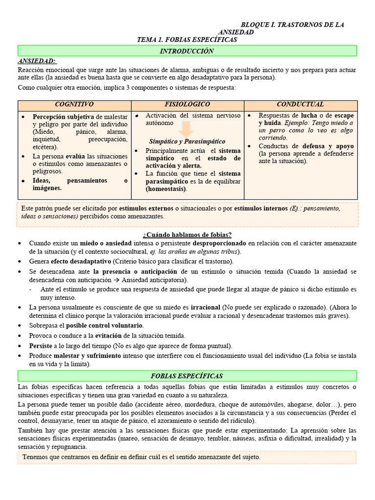 TEMA 1 AIP | PDF | Ansiedad | Las emociones