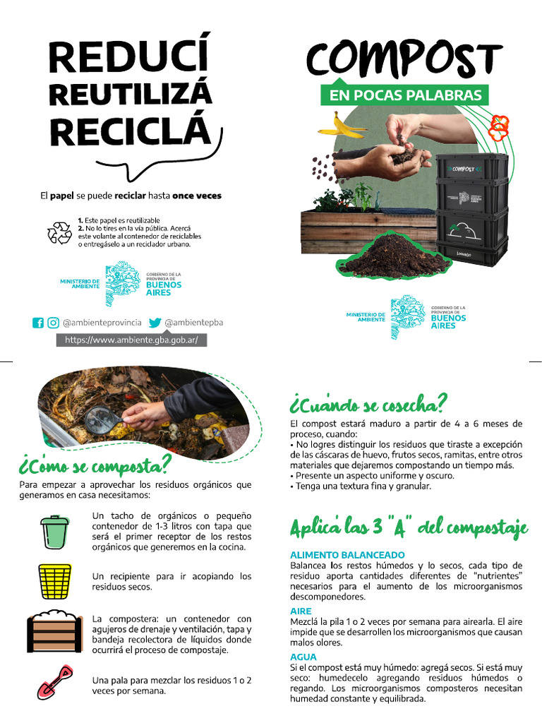 MINAMB - Folleto - Compost - en Pocas Palabras AGO22 | PDF