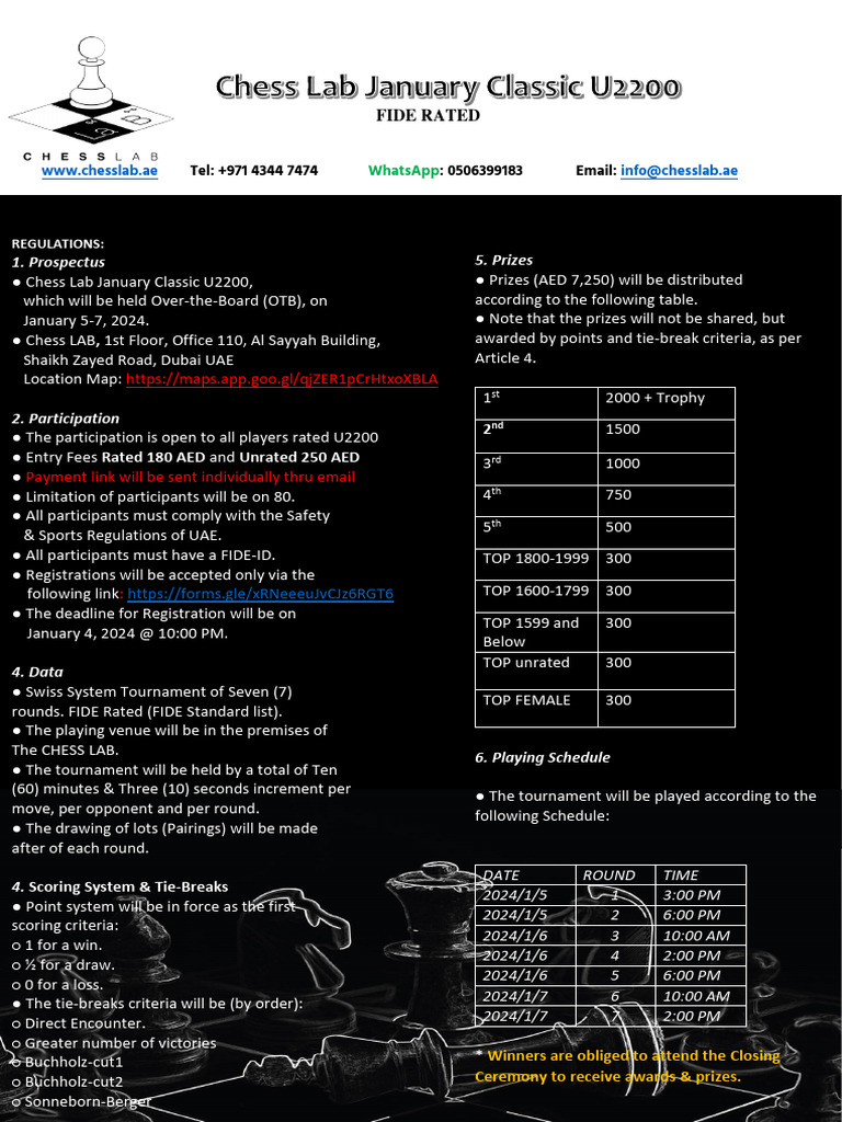 Chess Lab January Classic U2200 | PDF | Games Of Mental Skill ...