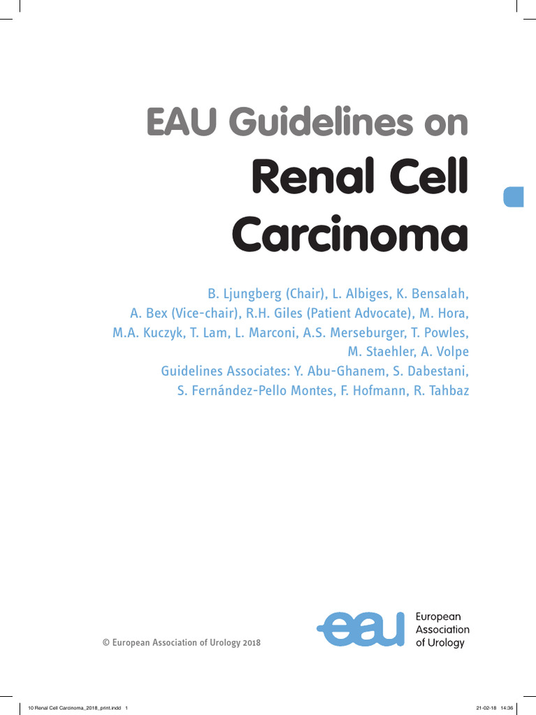Cancerul Cu Celule Renale - EAU Guidelines | PDF | Clinical Medicine ...