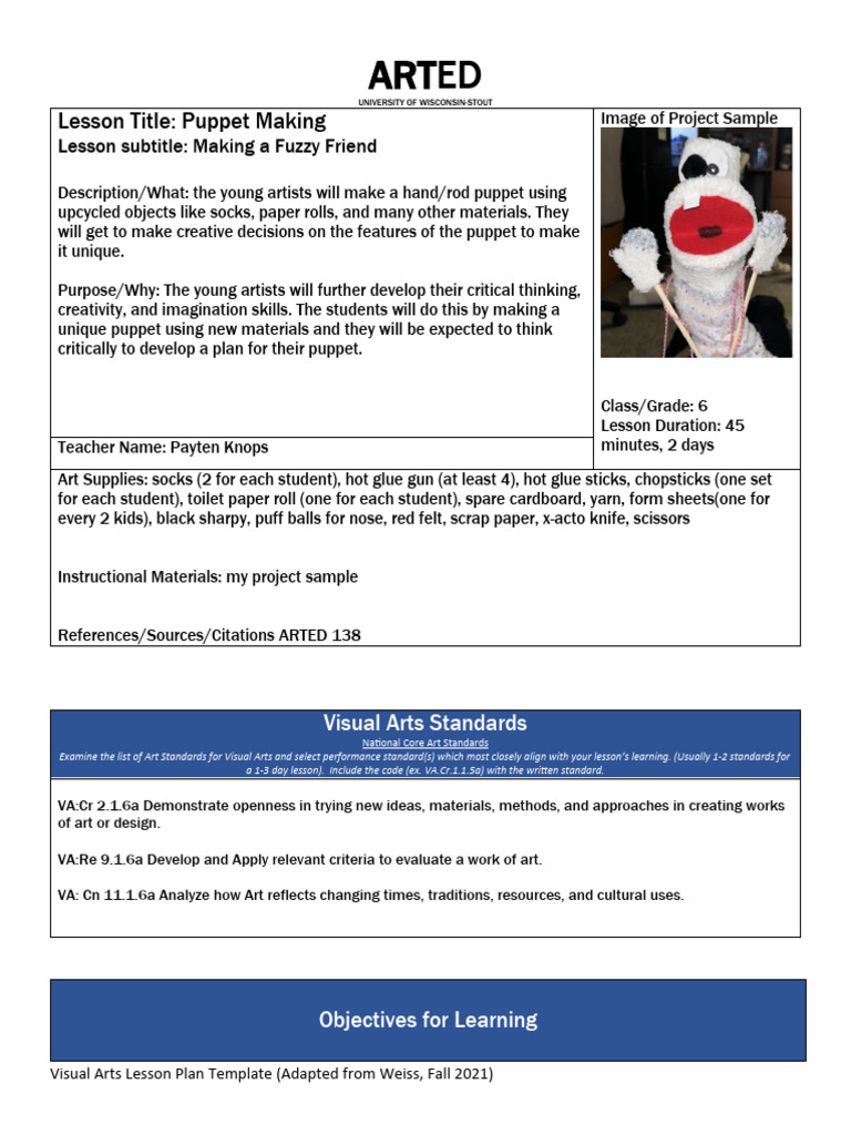 138 Lesson Plan Puppets | PDF | Puppets